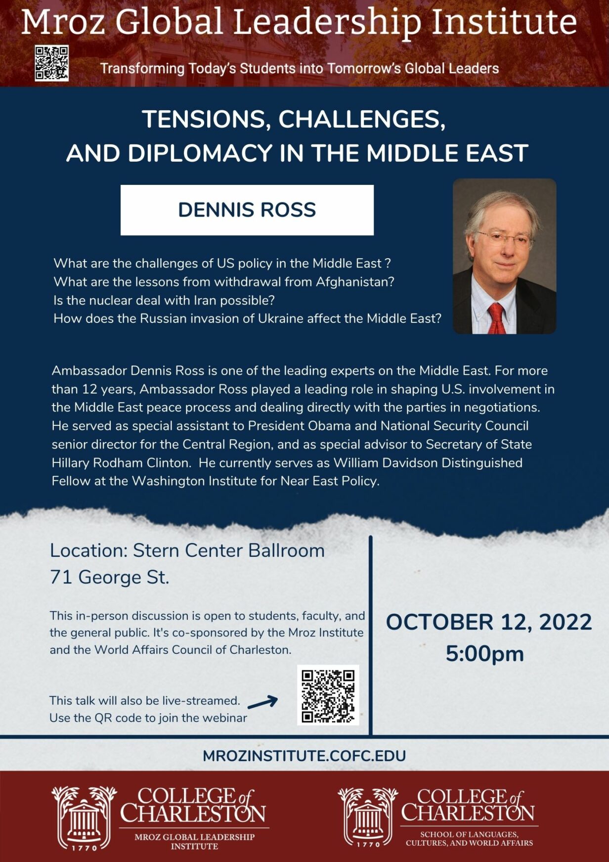 “Tensions, challenges, and diplomacy in the Middle East” Mroz World ...